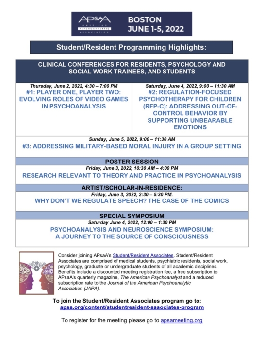 111AM Student/Resident Programming Highlight – American Psychoanalytic ...